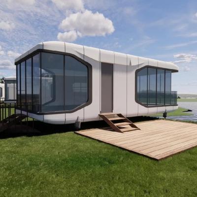 China Prefabricated Space Capsule House Modular Living Villa with Furniture 20ft Steel Structure for sale