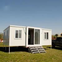 China Customized Expandable Container House 20ft 40ft Steel Frame Prefabricated Villa Windproof for sale