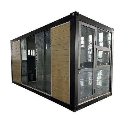 China Customized Flat Pack Container House 3m x 6m Steel Frame with Rock Wool Insulation for sale