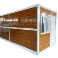 China Customized Color Steel Glass Wool Sandwich Panel Folding Container House 20ft 30ft 40ft for sale