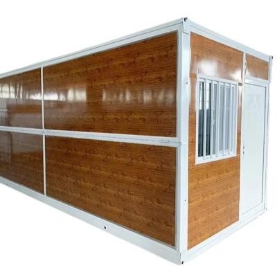 China Customized Color Steel Glass Wool Sandwich Panel Folding Container House 20ft 30ft 40ft for sale