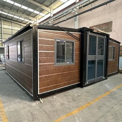 China 20ft Expandable Container House Steel Sandwich Panel Customizable Prefabricated Tiny Home 120km/h Wind Resistant for sale