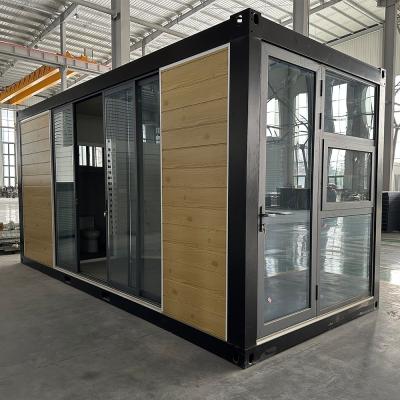 China Flat Pack Container House 20ft 40ft Sandwich Panel Portable Australia with 15-25 Year Lifespan for sale