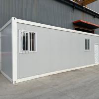 China Customized Light Steel Frame Flat Pack Container House 20ft 40ft with Fiber Glass Roof and Aluminum Window for sale