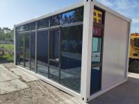 China Flat Pack Prefabricated Container House 20FT 40FT Galvanized Steel Sandwich Panel for sale