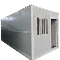 China 40ft Folding Container House Rock Wool Sandwich Panel Galvanized Steel Prefab Home for sale