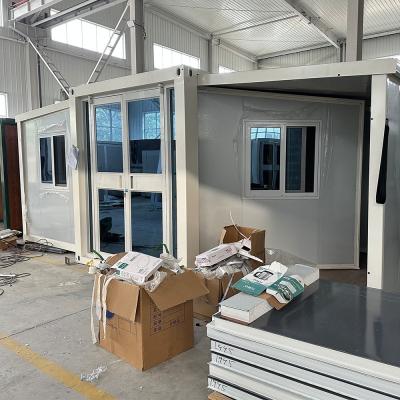 China Expandable Prefabricated Container House 20FT 40FT Steel Frame Modular Office Living for sale