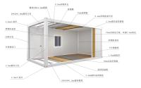 China Customized Detachable Container House 20/40 ft with Glass Curtain Double Layer Design for sale