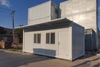 China Flat Pack Container House 2.5mm Galvanized Steel Sandwich Panel Prefab Mobile Office Home for sale