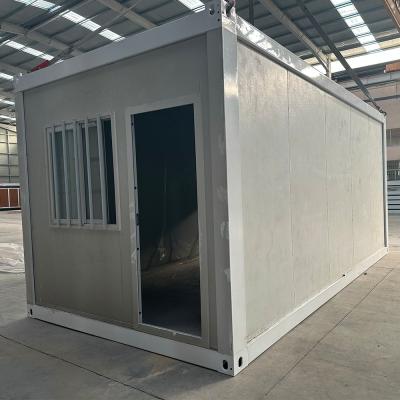 China Folding Container House 5800x2500mm Galvanized Steel Prefab Home with 50mm Rock Wool Insulation for sale