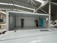 China Flexible Quick Assembly 20ft Waterproof Fireproof Folding Frame Container Van House in Modern Style with Security Door for sale