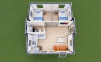 China 20ft Expandable Prefab Container House 5900x6320mm Double Wing Luxury Living for sale