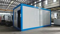 China Modular Detachable Container House 5950x3000x2800mm with Rock Wool Panel and Galvanized Steel Frame for sale