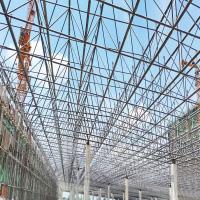 China Prefabricated Steel Structure Warehouse Building Fast Install Metal Shed Hangar Customized Size Q235 Q345 25 Year Lifespan for sale