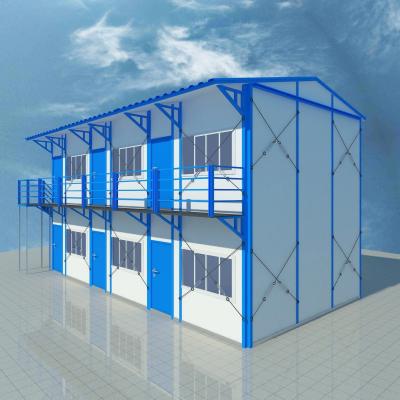 China Custom Prefab House Steel Structure Sandwich Panel Soundproof Moistureproof 100km/h Wind Resistance for sale