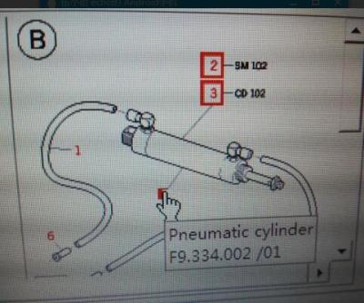 China Offset Press Pneumatic Cylinder D16 H50 F9.334.002 for XL105 SM102 CD102 for sale