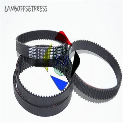 China Gates 210HTD3M 9mm Roller Drive Belt V Tip Offset Printing Machine Belt for sale