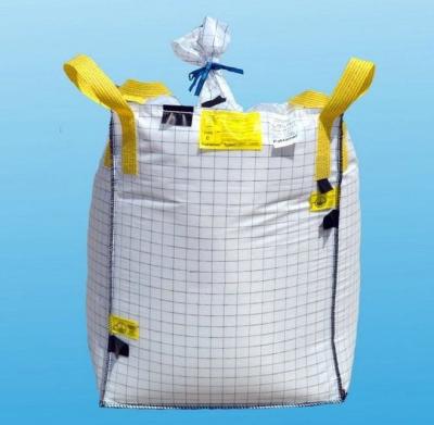 China Corner cross 4 panel Type C FIBC , Flexible outspout bottom bulk bags for sale