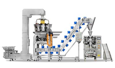 China VFFS Multihead Weigher Packing Machine with Bucket Elevator 2200W 60Hz for sale