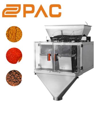 China 2 Head Linear Weigher 1000g for Rice Sugar Salt Coffee Seasoning Powder for sale