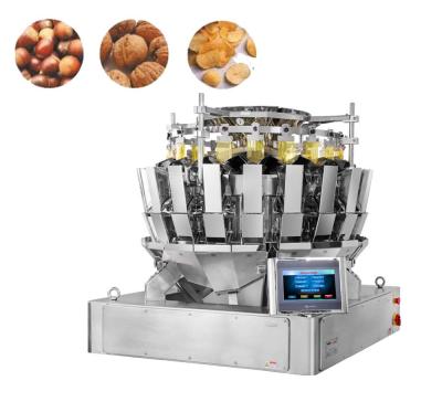 China 20 Head Multi-Head Weigher 1.6L 2.5L Hopper Weighing Packing System for Snacks Pet Food for sale