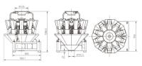China 10 Head Multihead Weigher PLC Control 5-200g Range for Snacks Granules for sale