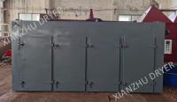 China Electric Heating Stainless Steel Hot Air Circulation Oven 48 Trays Two Drying Carts for sale