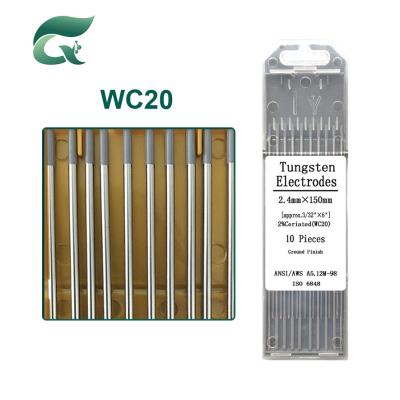 China Grey WC20 Cerium Tungsten Electrode 3.2mm Diameter for sale