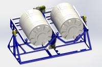 China Open Fire Rock and Roll Rotomoulding Machine for Water Tanks 1000L to 50000L Capacity for sale