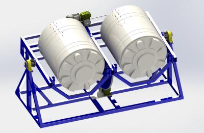 China Open Fire Rock and Roll Rotomoulding Machine for Water Tanks 1000L to 50000L Capacity for sale