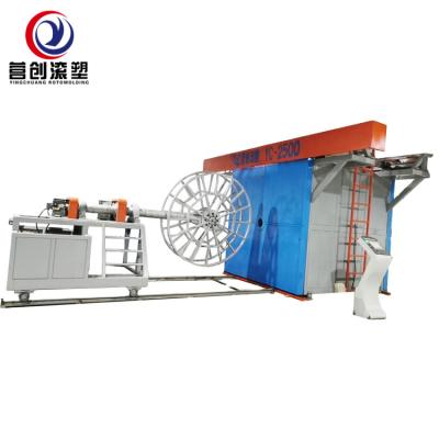 China Biaxial Automatic Rotational Moulding Machine with Heating Oven - 3/4 Arm Models Up to 14000L Capacity for sale