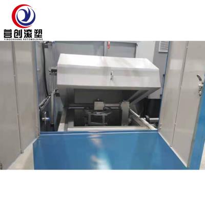 China Electrical Heating Rotomolding Machine for Testing LLDPE PTFE Nylon PP ELPE Materials - 30-40 Day Production Time with 1 Year Warranty for sale