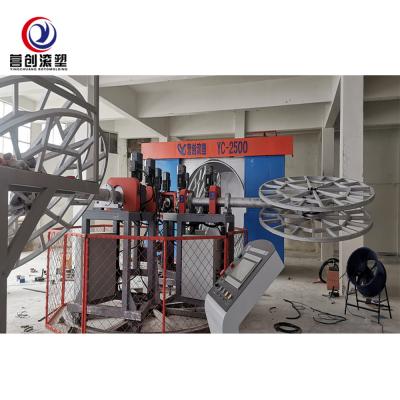 China 7 Inch Touch Screen Rotomoulding Machine with PLC Control - 30KW/50KW/65KW Power Options - 1600×1600mm Oven Size for sale