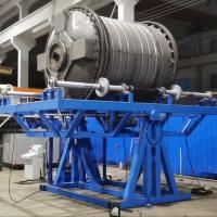 China Delta PLC Control Rock N Roll Rotomoulding Machine 6KW-11KW for Water Tank Production for sale
