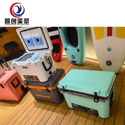 China Rotomolded Cooler Box 25L-80L Capacity with 40-60mm Insulation, Impact Resistant PE Construction for sale