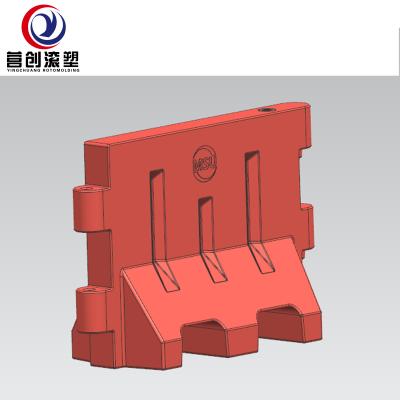 China Customized Traffic Control Barricades - Plastic Safety Barriers with Reflective Stripes for Roadway Separation for sale