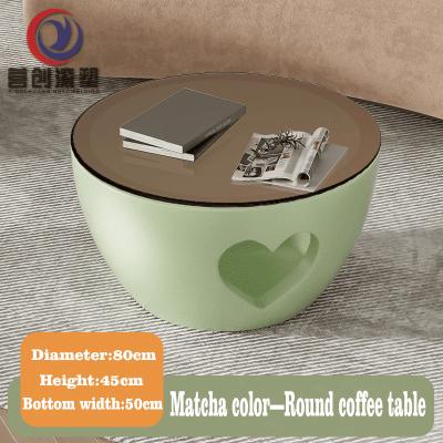 China YingChang Roto Molded Round Coffee Table 80cm Diameter UV Resistant Waterproof Outdoor Furniture for sale