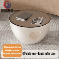 China Rotomolded Coffee Table 80cm Round Outdoor Furniture - Lightweight Polyethylene Weather-Resistant Design for sale