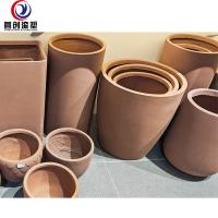 China OEM Custom Rotomolded Planter Weather Resistant Large Plastic Flower Pot 80cm Height for Commercial Landscape for sale