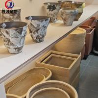 China OEM Custom Rotomolded Planter Weather Resistant Large Plastic Flower Pot 80cm Height for Commercial Landscape for sale