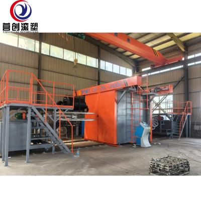 China Large Heating Chamber CS-2A-3000 Shuttle Rotomolder, Heavy Duty Double Arm Rotational Molding Machine For Big Plastic Tanks for sale