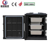 China YINGCHUANG OEM 75L Black Handle Type Rotomolded Insulated Box, Thick PU Foam Hot & Cold Holding GN Pan Food Transport Cabinet For Catering Canteen Central Kitchen for sale