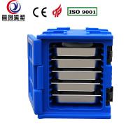 China YINGCHUANG OEM 75L Blue Handle Type Rotomolded Insulated Box, Thick PU Foam Hot & Cold Holding GN Pan Food Transport Cabinet For Catering Canteen Central Kitchen for sale