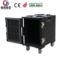 China YINGCHUANG OEM 90L Black Large Wheeled Rotomolded Large Insulated Box, Thick PU Foam Hot & Cold Holding GN Pan Food Transport Cabinet For Central Kitchen Catering Canteen for sale