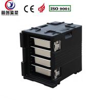 China YINGCHUANG ROTOMOLDING OEM 90L Black Rotomolded Insulated Box With Small Casters, Thick PU Foam Hot & Cold Holding GN Pan Food Transport Cabinet For Central Kitchen Catering Canteen for sale