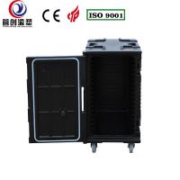 China YINGCHUANG ROTOMOLDING OEM 120L Black Rotomolded Insulated Box With Large Casters, Thick PU Foam Hot & Cold GN Pan Food Transport Cabinet For Central Kitchen Catering Canteen for sale
