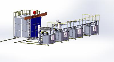 China Bi Axial Rotomoulding Machine 14000L Tank Volume 85KW Power for Manufacturing Plant for sale