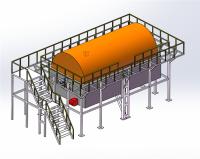 China Closed Oven Rock and Roll Rotomolding Machine for Boats and Kayaks - 1000L to 50000L Capacity Models for sale