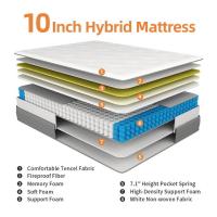 China Tight Top Memory Foam Pocket Spring Mattress VN1001 10 Inch for sale