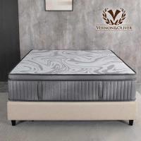 China Euro top Art Pattern Natural Latex Mattress Medium Firmness 14in with Pocket Spring Support for sale